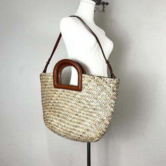 Madewell | Bags | Madewell The Large Crossbody Basket Tote Bag ...